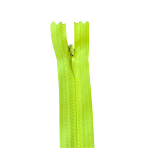 Neon Lime Green Invisible Zip – 6" to 22" Dressmaking & Cushion Zip ...