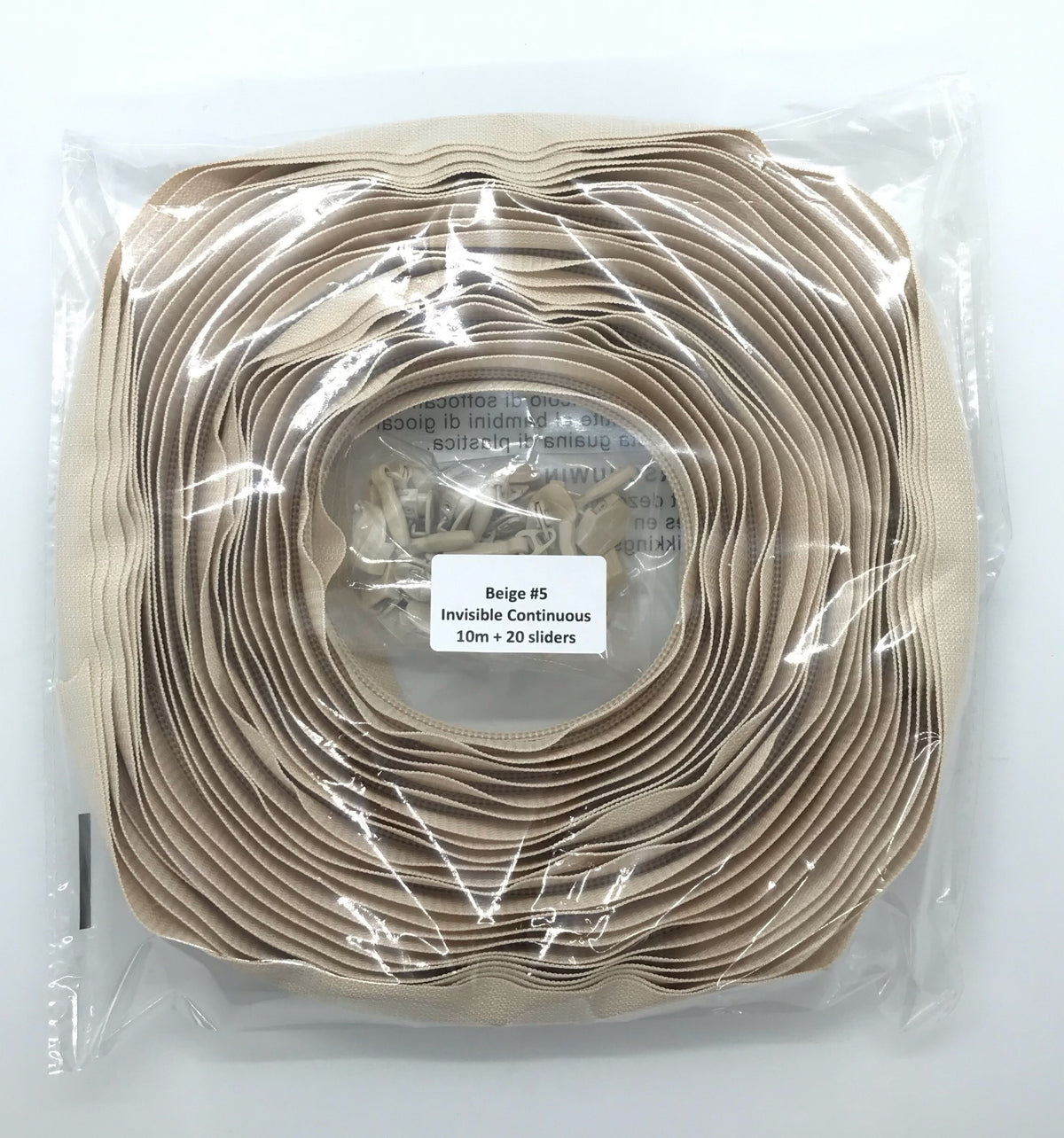 Beige Size 5 Invisible Continuous Zip – Heavy Duty Zipper Tape · Mayhem ...