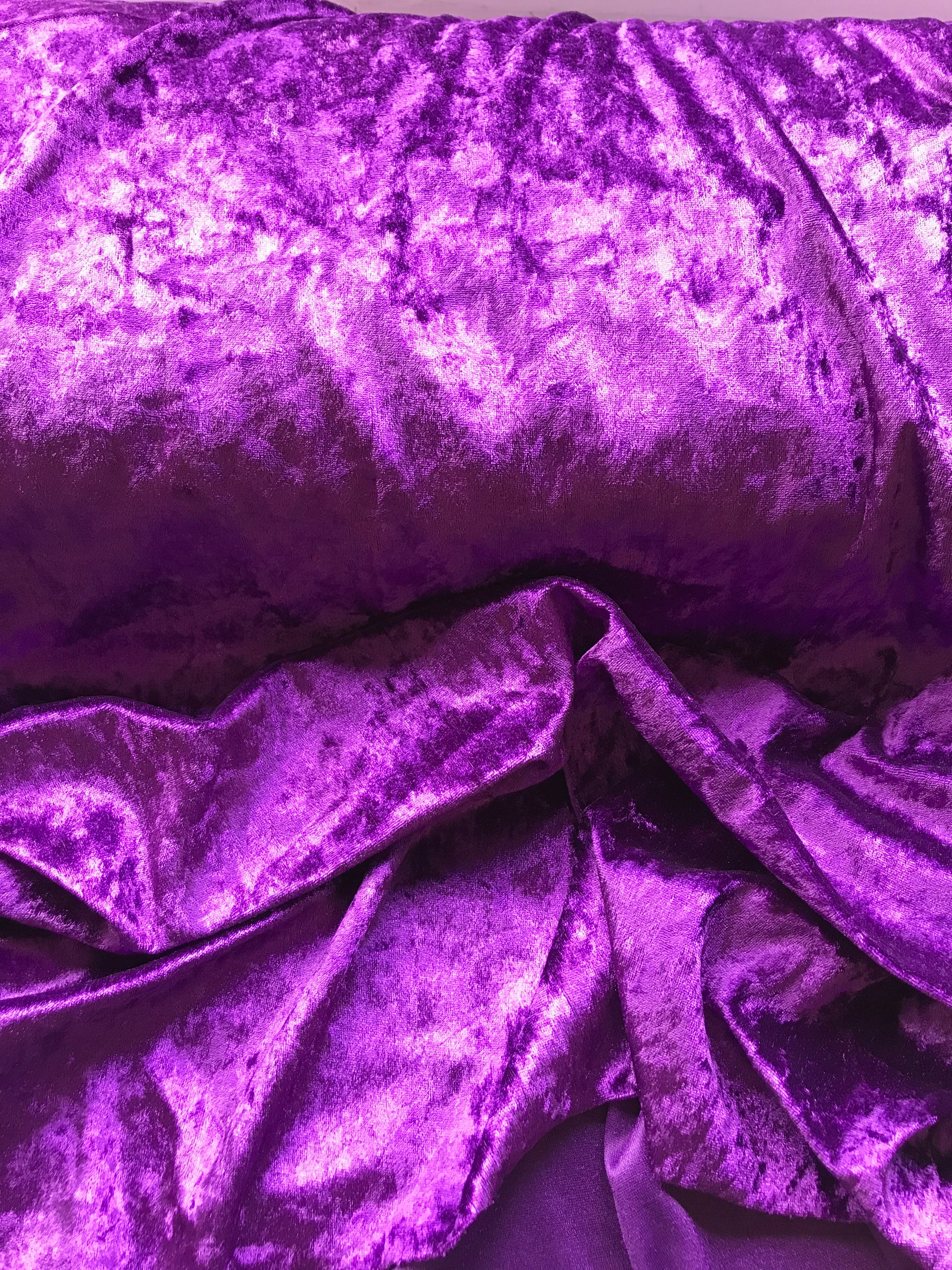 Purple Velour, Crushed Velvet Velour - Stretchy · Mayhem Fabric