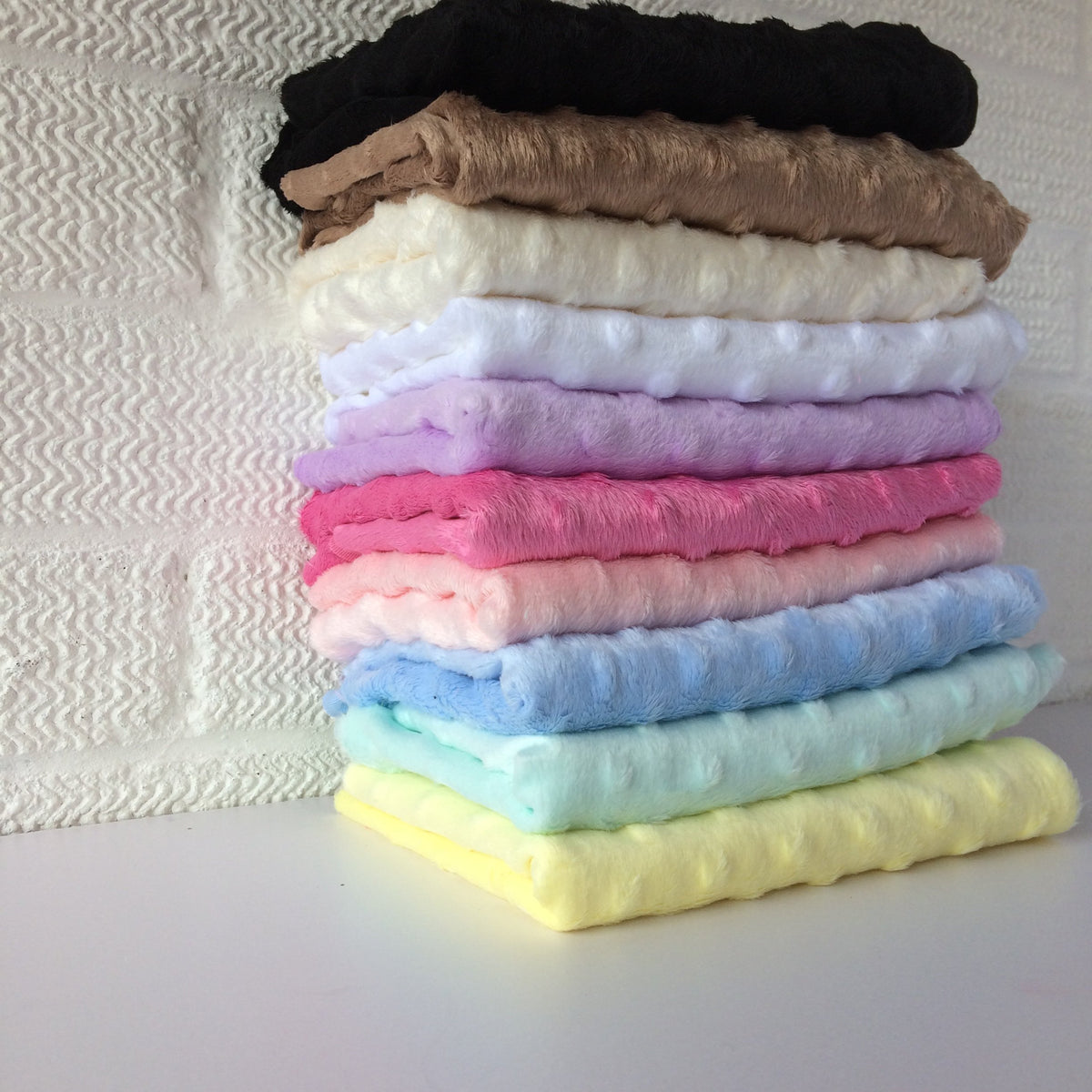 White Dimple Fleece Fabric, Popcorn Supersoft Fleece. · Mayhem Fabric