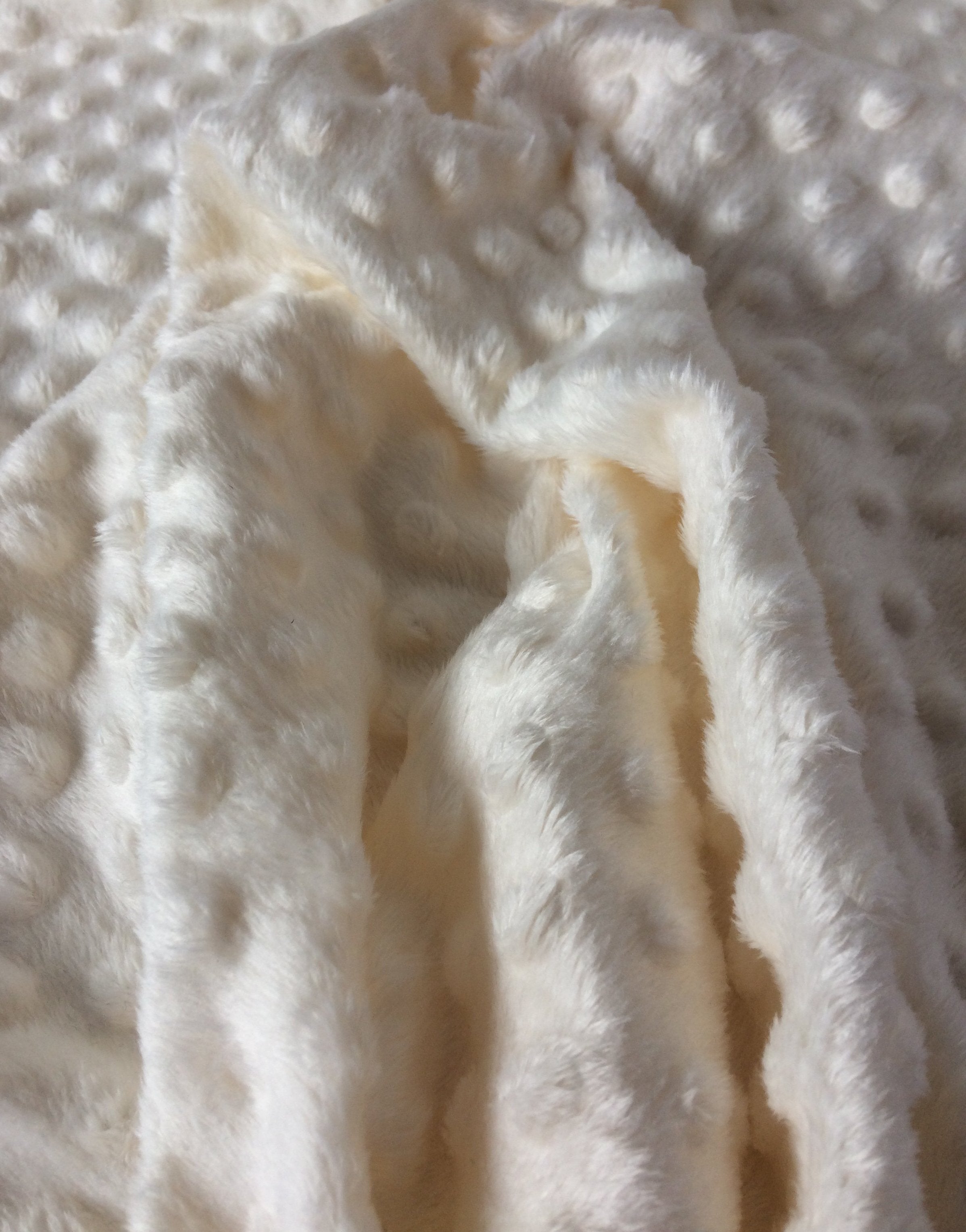 Ivory / Cream Dimple Fleece Fabric, Popcorn Supersoft Fleece. · Mayhem ...